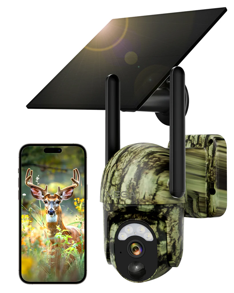 XEGA 4G LTE Cellular Security Camera Solar Powered Outdoor Camera with ...